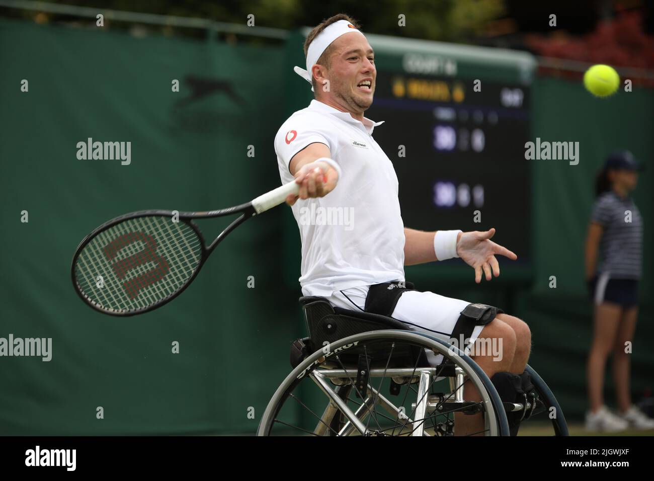 Alfie Hewett of Great Britain in the singles wheelchair tennis ...