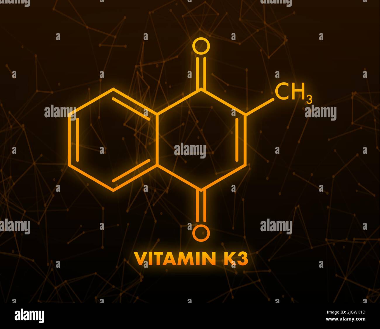 Molecule tocopherol. Vitamin K3. Icon for medical design Stock Vector ...