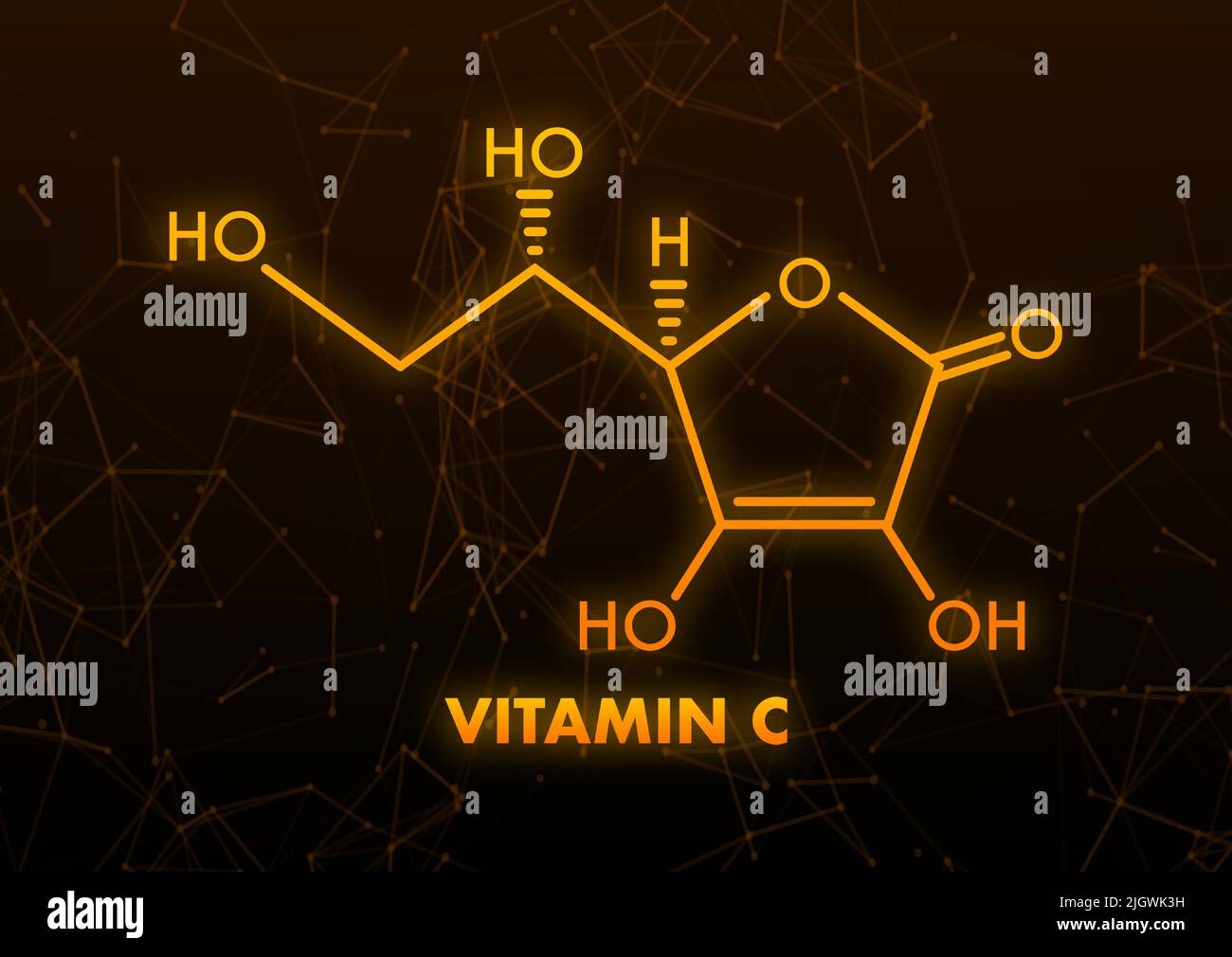 3d vitamin c formula for concept design. Health care concept Stock ...