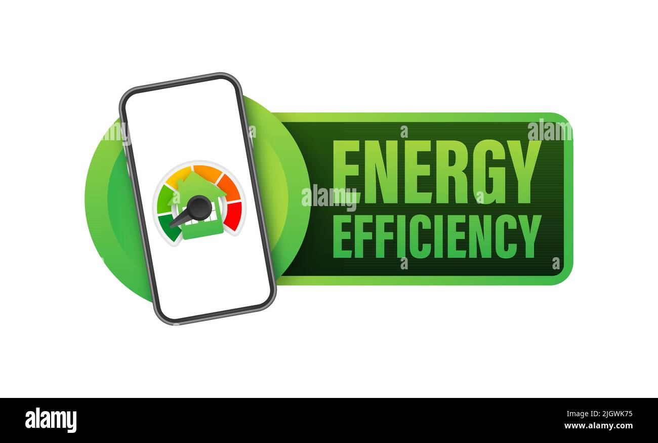 Green energy efficiency. Vector logo. Chart concept. Green energy ...