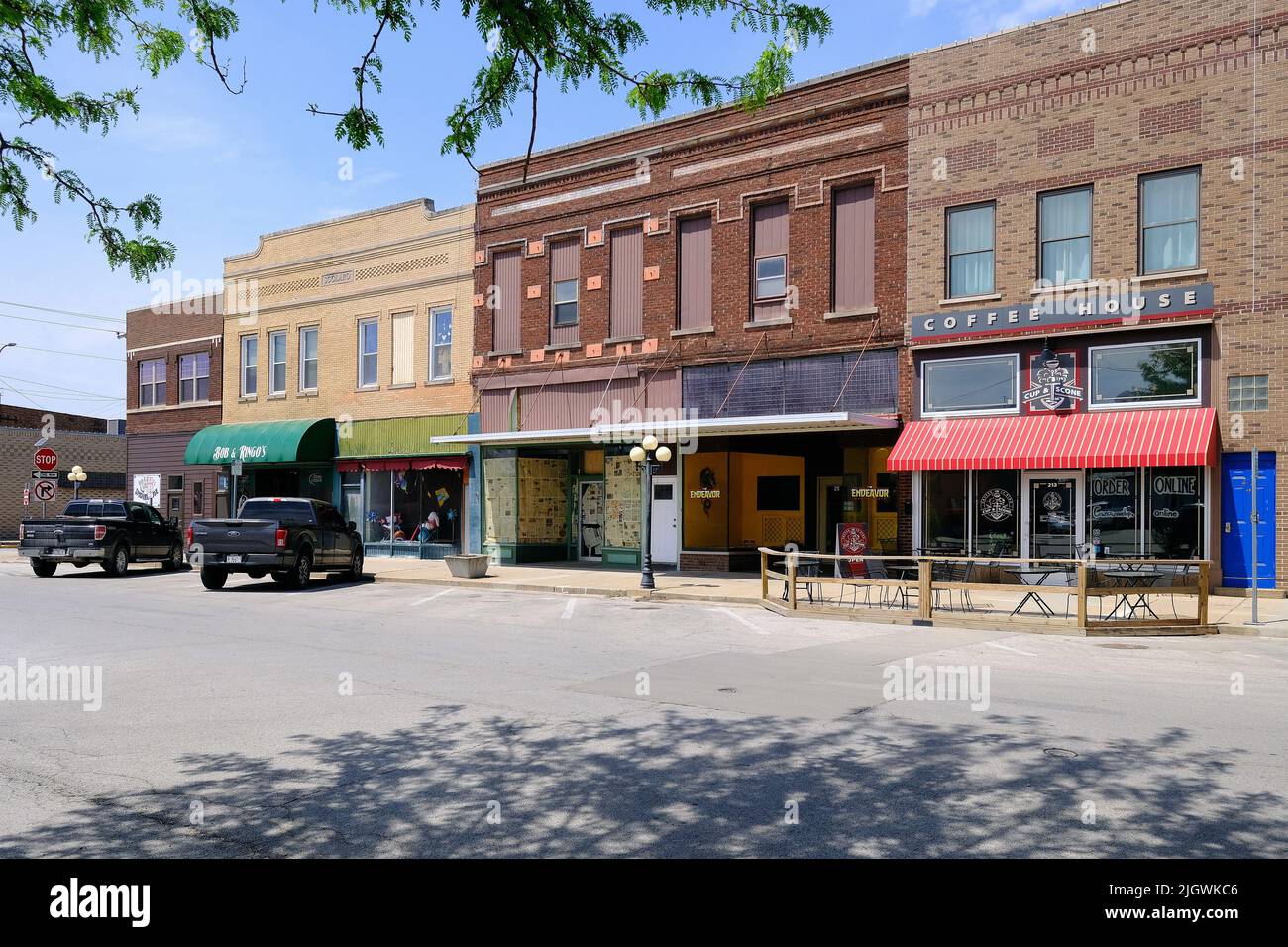 Historic center of Pontiac, Illinois, United States of America Stock ...