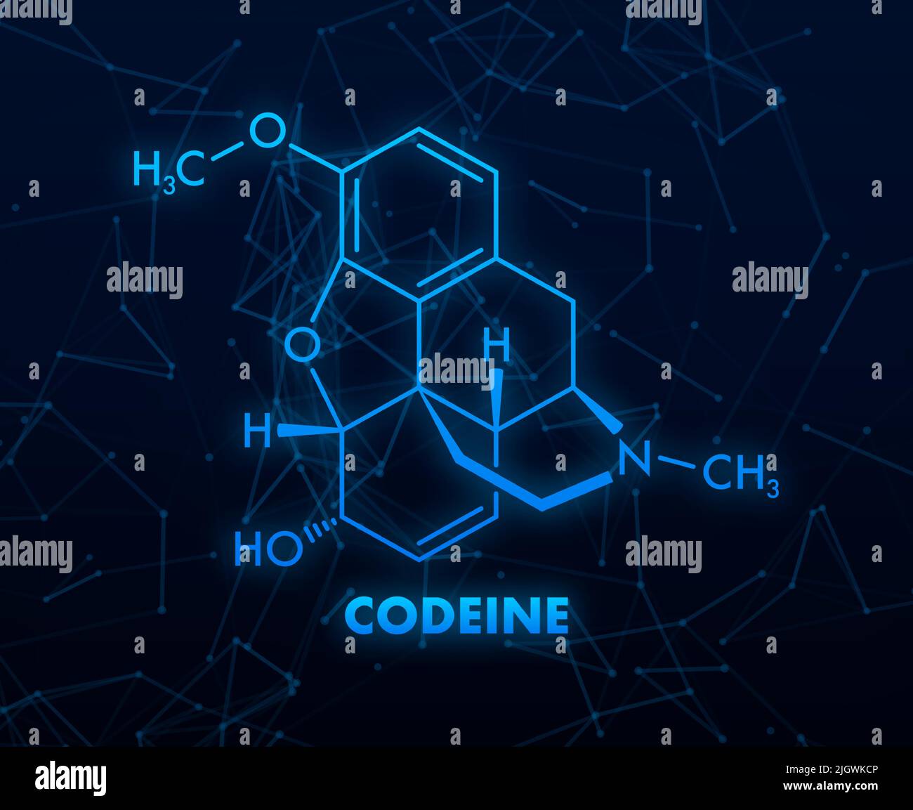 Codeine chemical formula. Codeine chemical molecular structure Stock ...
