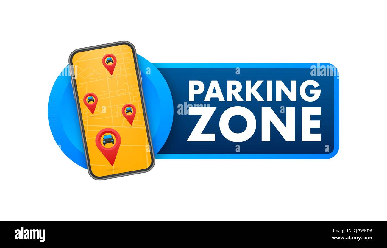 Parking sign, Parking zone map pin. Street road sign. Car park icon ...