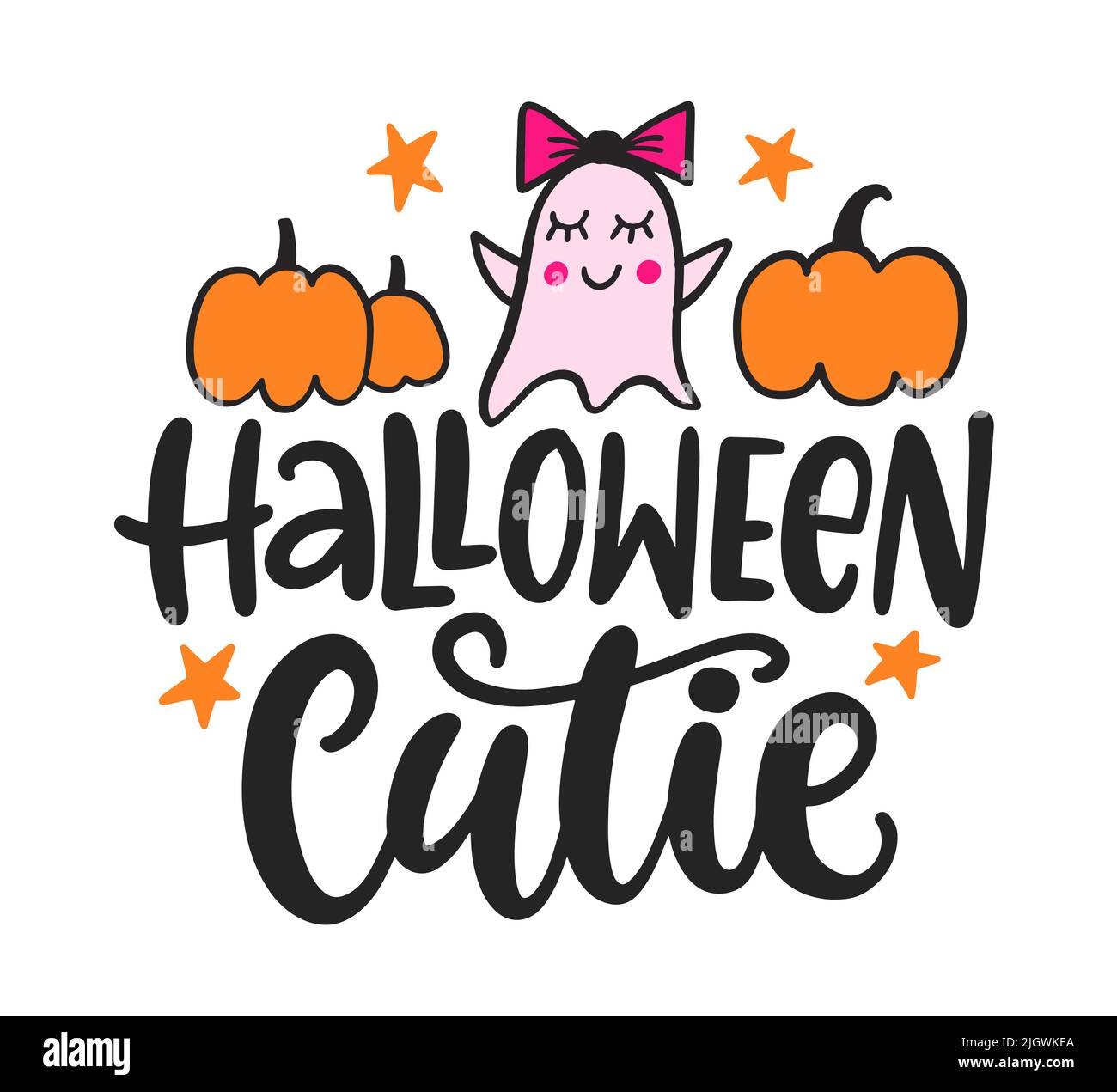 Halloween Cutie Quote Stock Vector Image & Art - Alamy