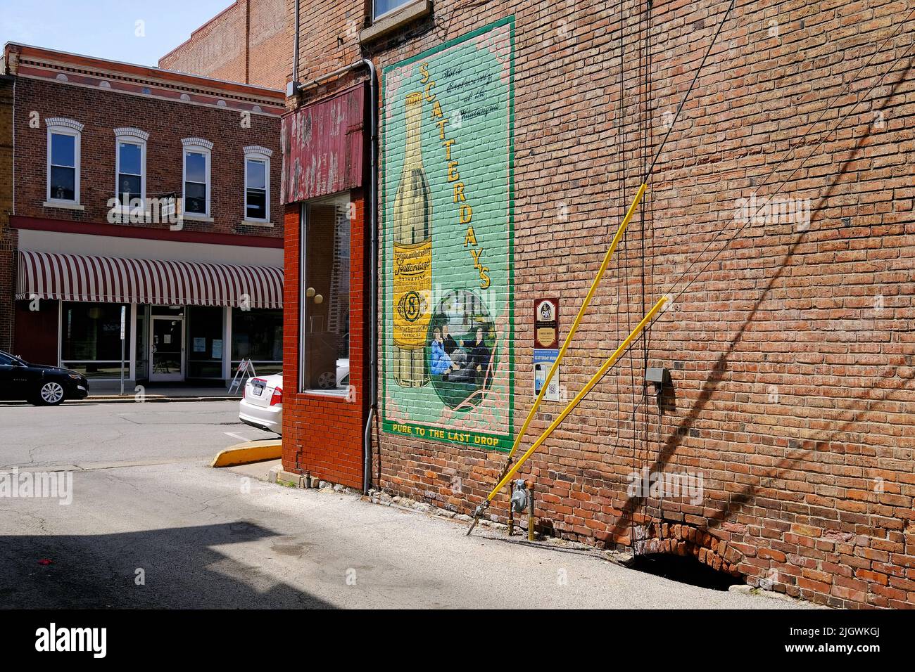 Mural in Historic Downtown Pontiac, Illinois, United States of America ...