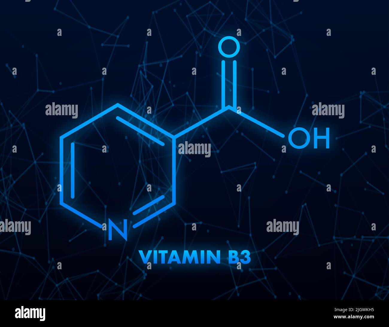 Vitamin b3 formula. Vector isolated illustration. Design element Stock ...