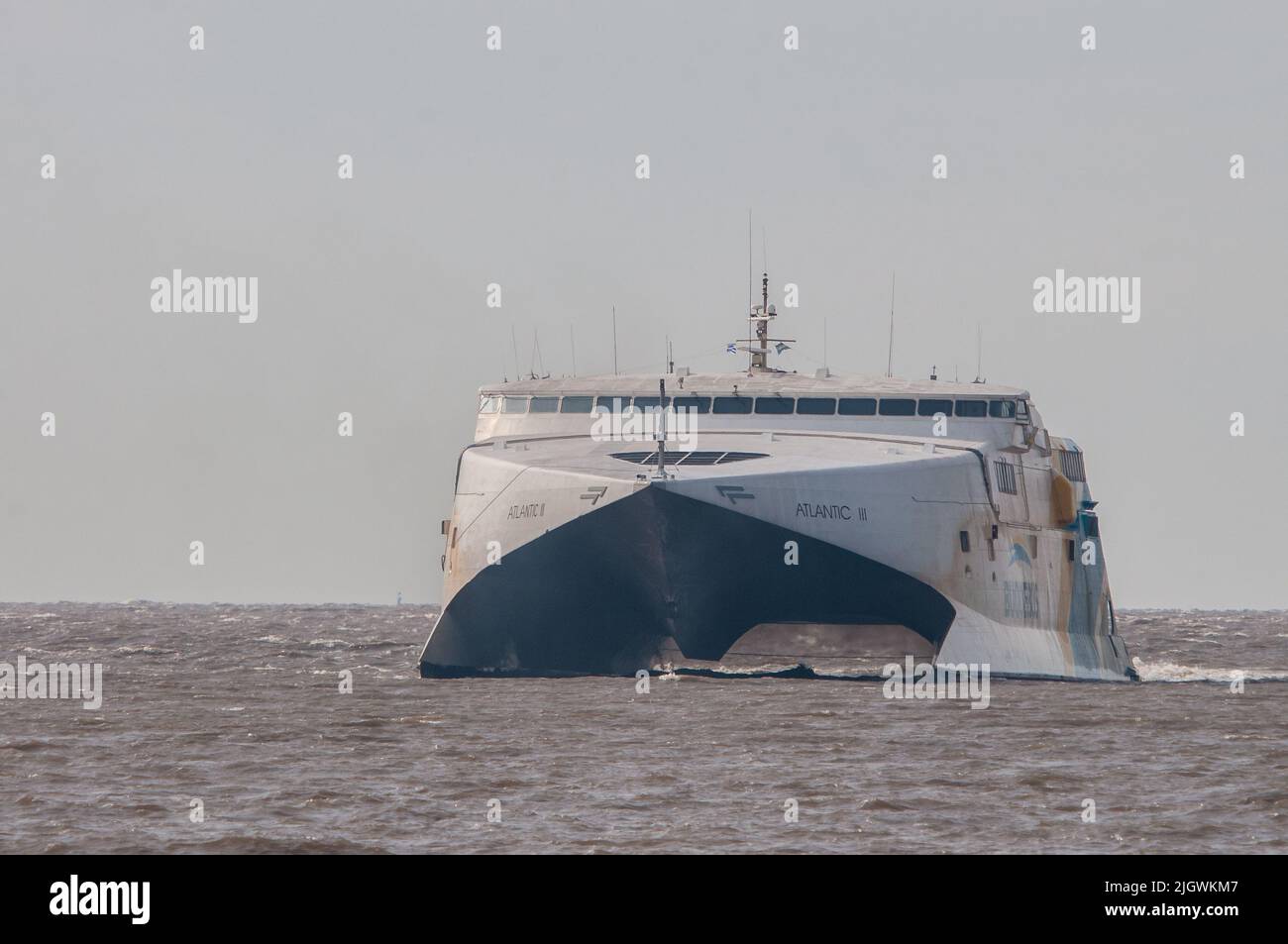 The Buquebus ferry from Uruguay entering Buenos Aires Harbour ...