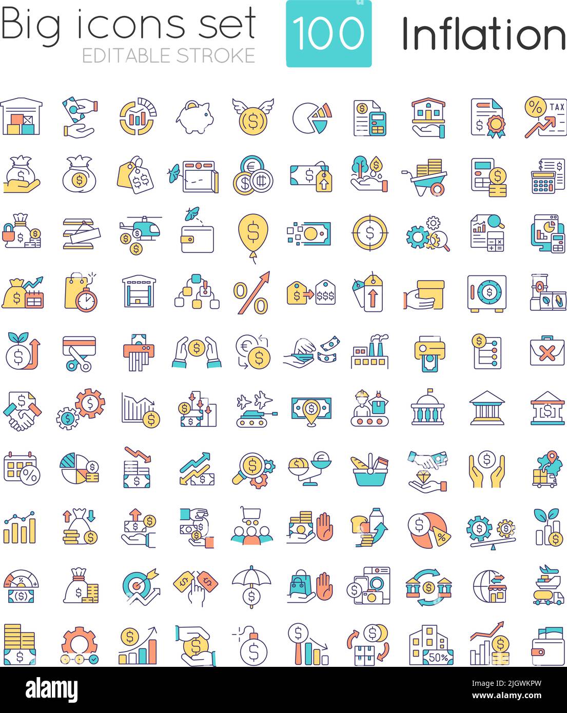 Cartoon inflation Cut Out Stock Images & Pictures - Alamy