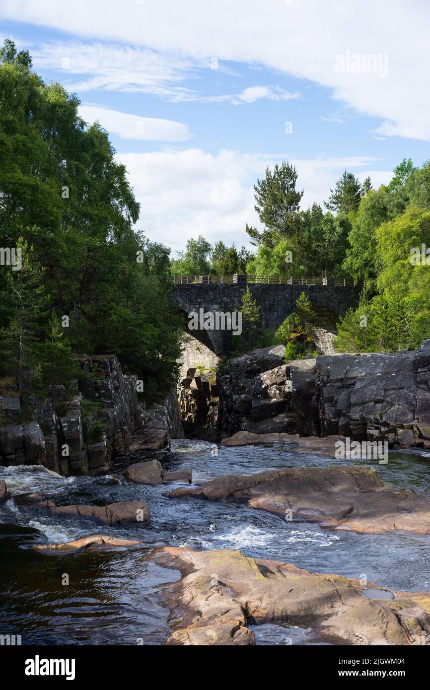 The Old Blackwater Bridge now replaced with a modern one on the A835 ...