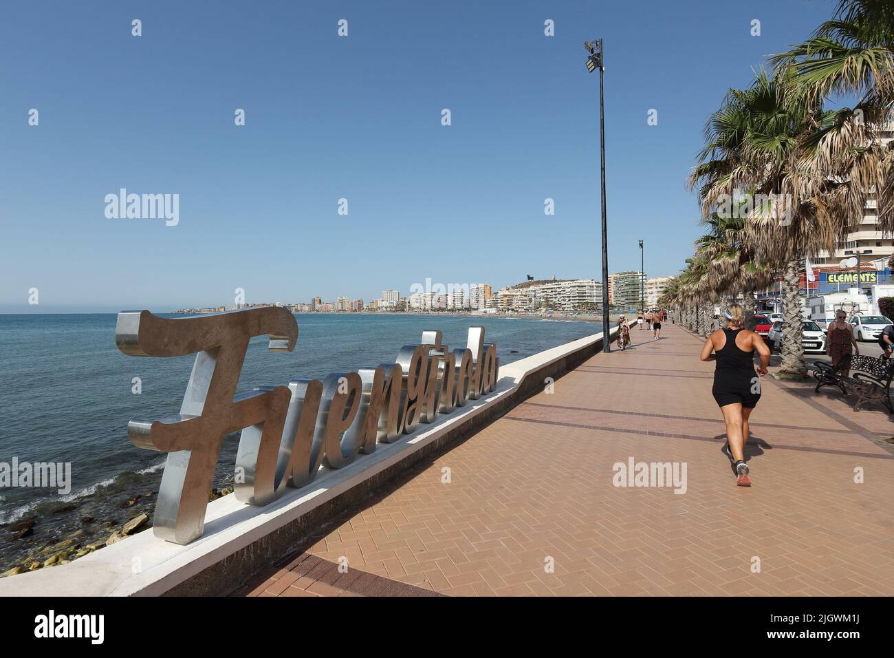 Fuengirola sign on promenade. Malaga province, Spain Stock Photo - Alamy