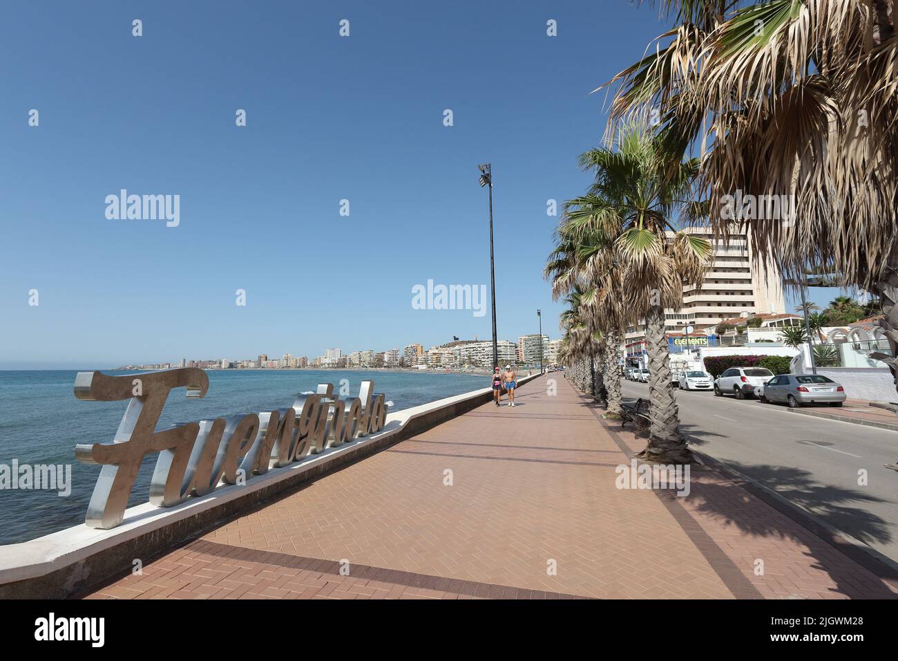 Fuengirola sign on promenade. Malaga province, Spain Stock Photo - Alamy