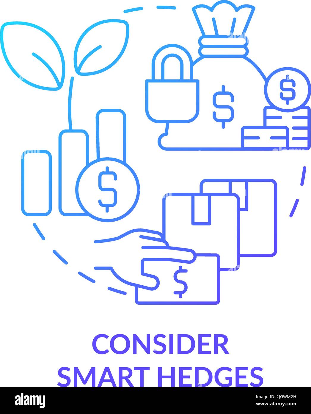 Consider smart hedges blue gradient concept icon Stock Vector Image ... Consider smart hedges blue gradient concept icon Stock Vector Image ...