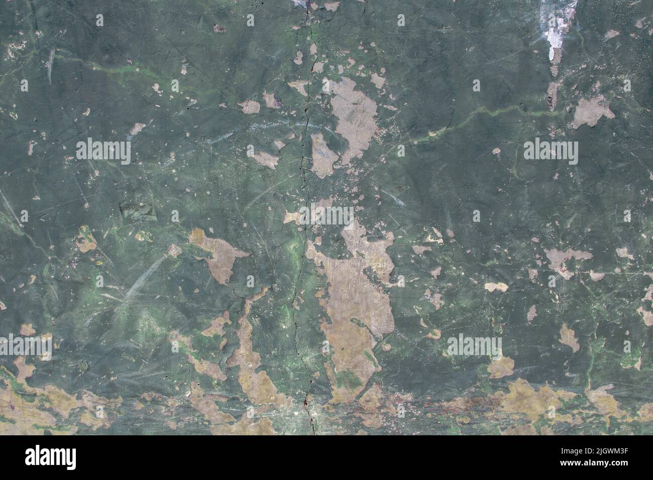 distressed green painted cement concrete wall Stock Photo - Alamy