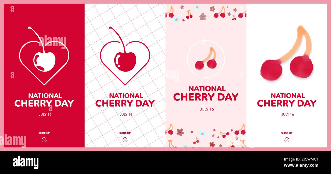 National Cherry Day Posters in 1080x1920 Social Media Story Template ...