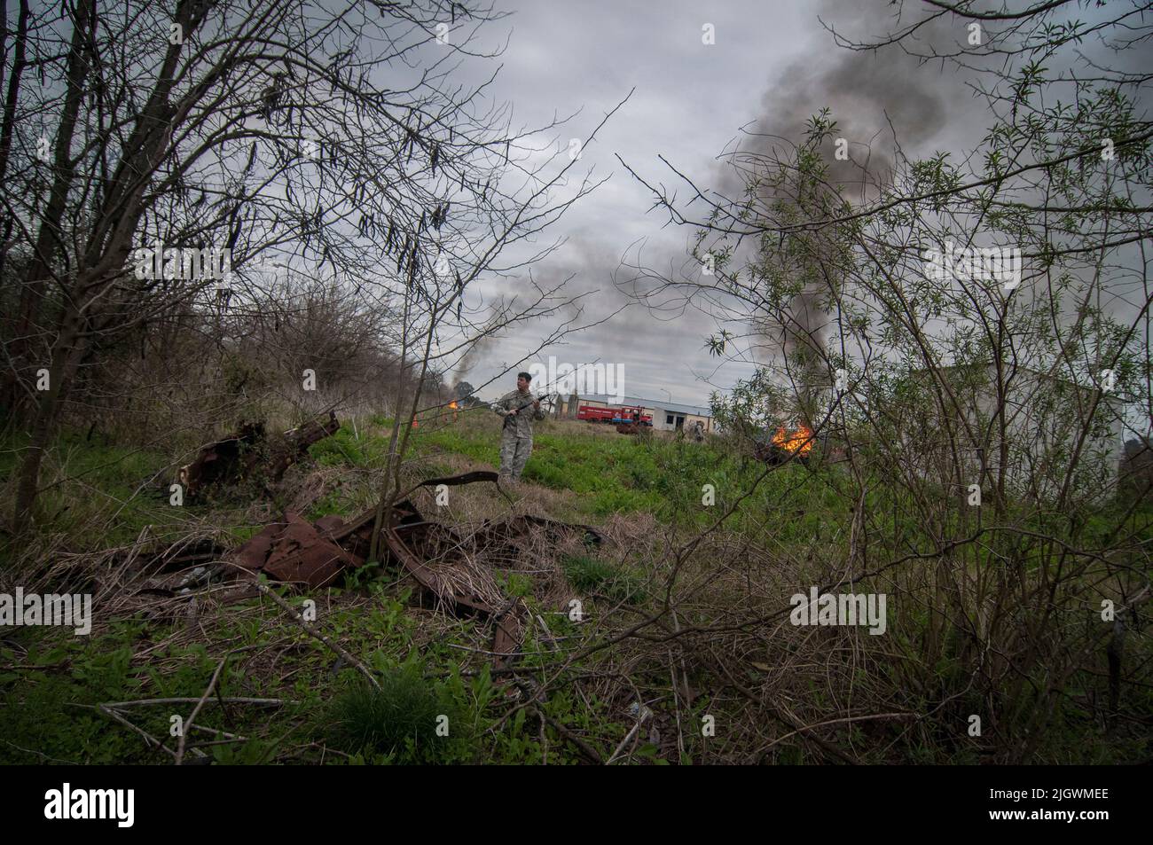 The journalists and military press officers taking part in a hostile ...