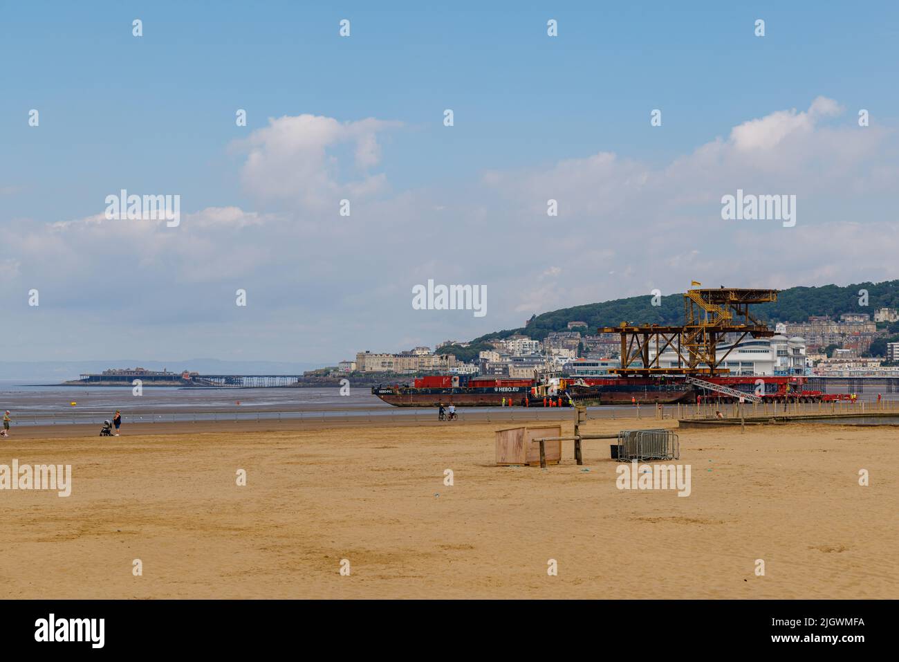 See Monster top structure with Birnbeck Pier in the background Stock ...
