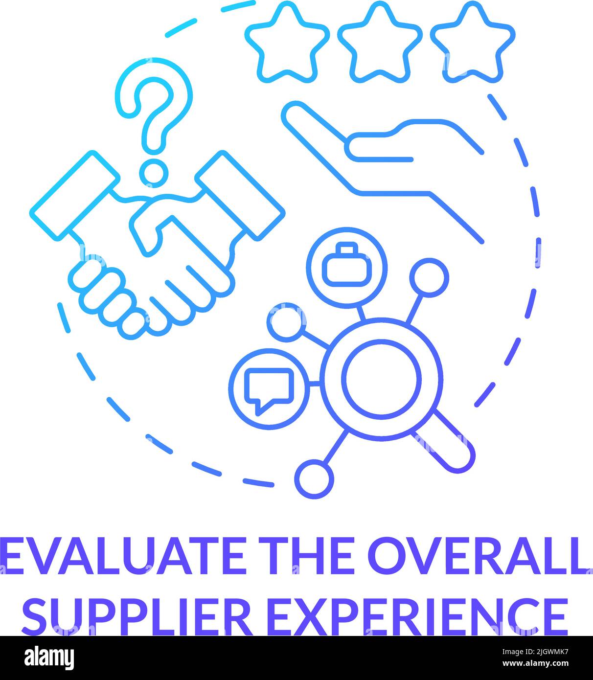 Evaluate overall supplier experience blue gradient concept icon Stock Vector Image & Art - Alamy