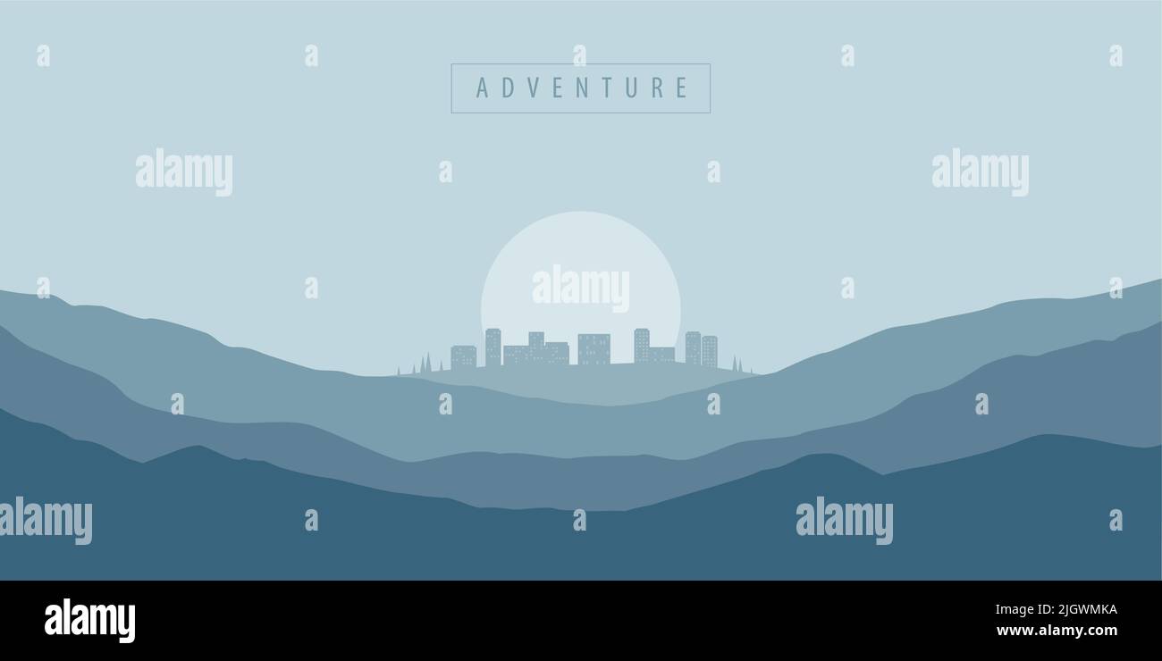 Mountain road cartoon landscape Stock Vector Images - Alamy