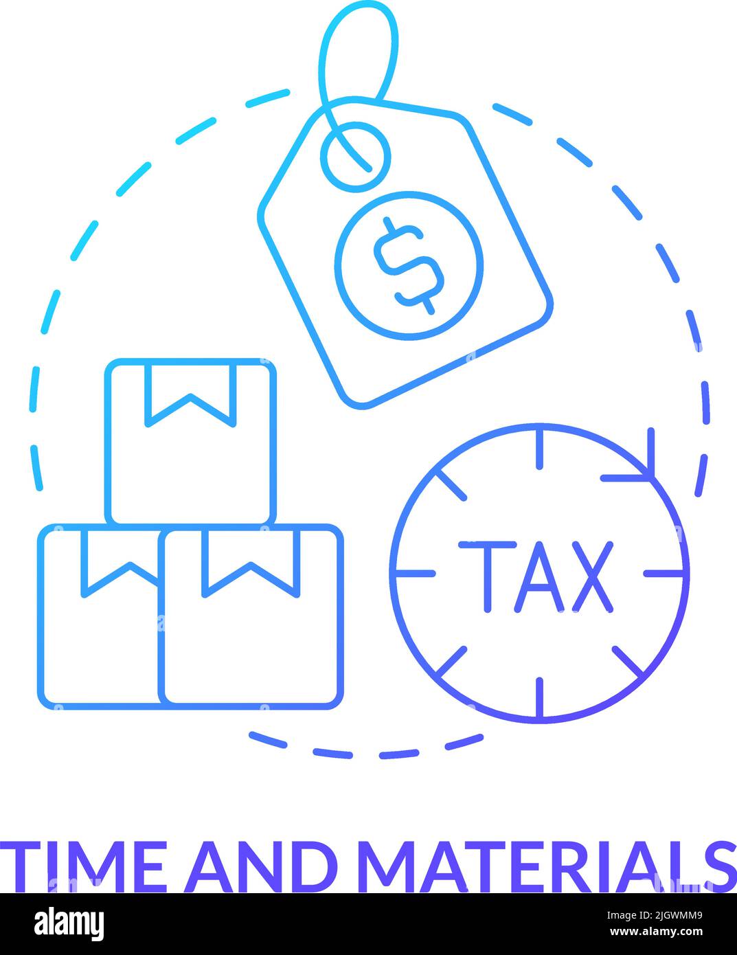 Time and materials blue gradient concept icon Stock Vector Image & Art ...