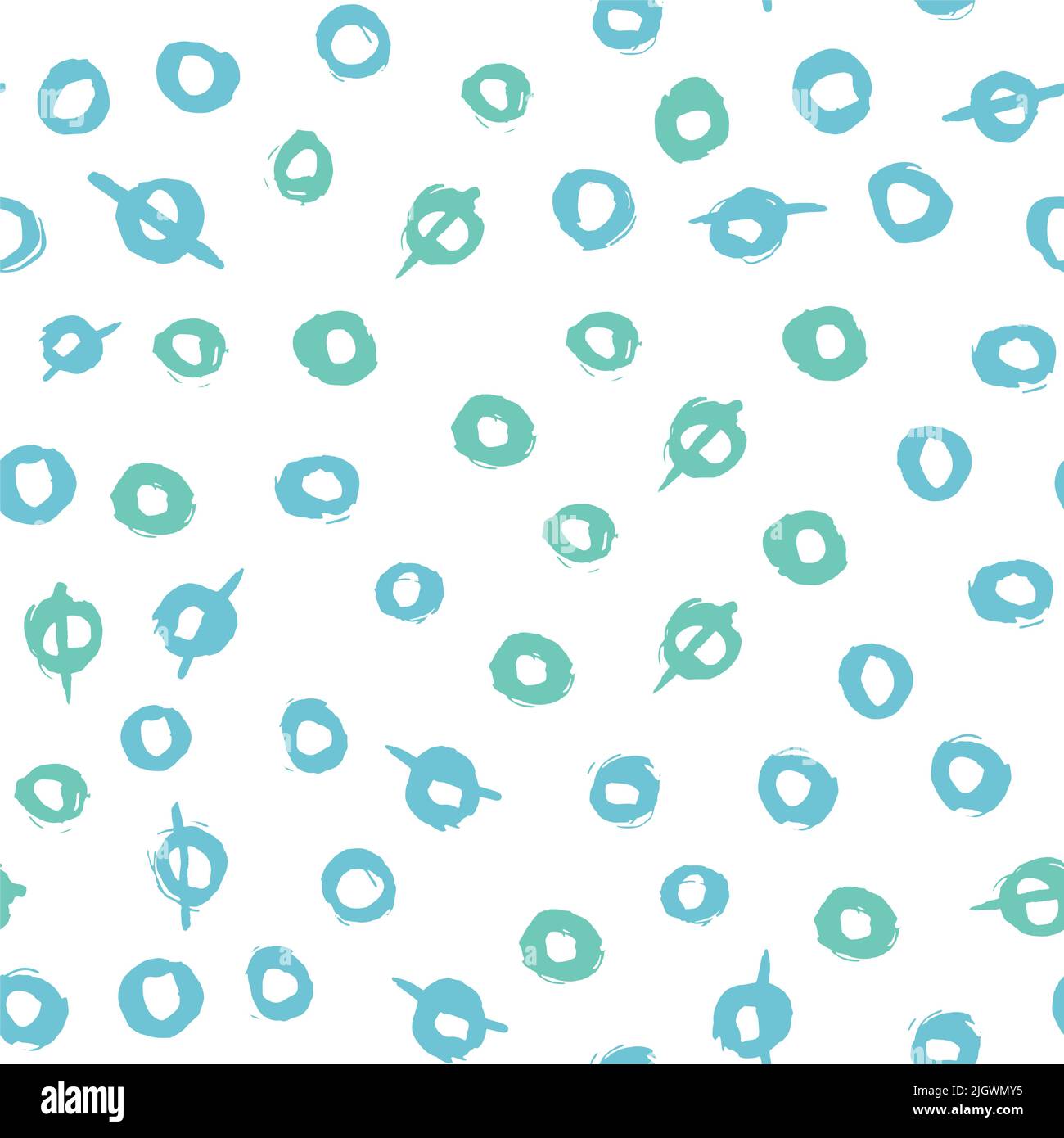 Seamless abstract hand drawn pastel blue circle background pattern ...