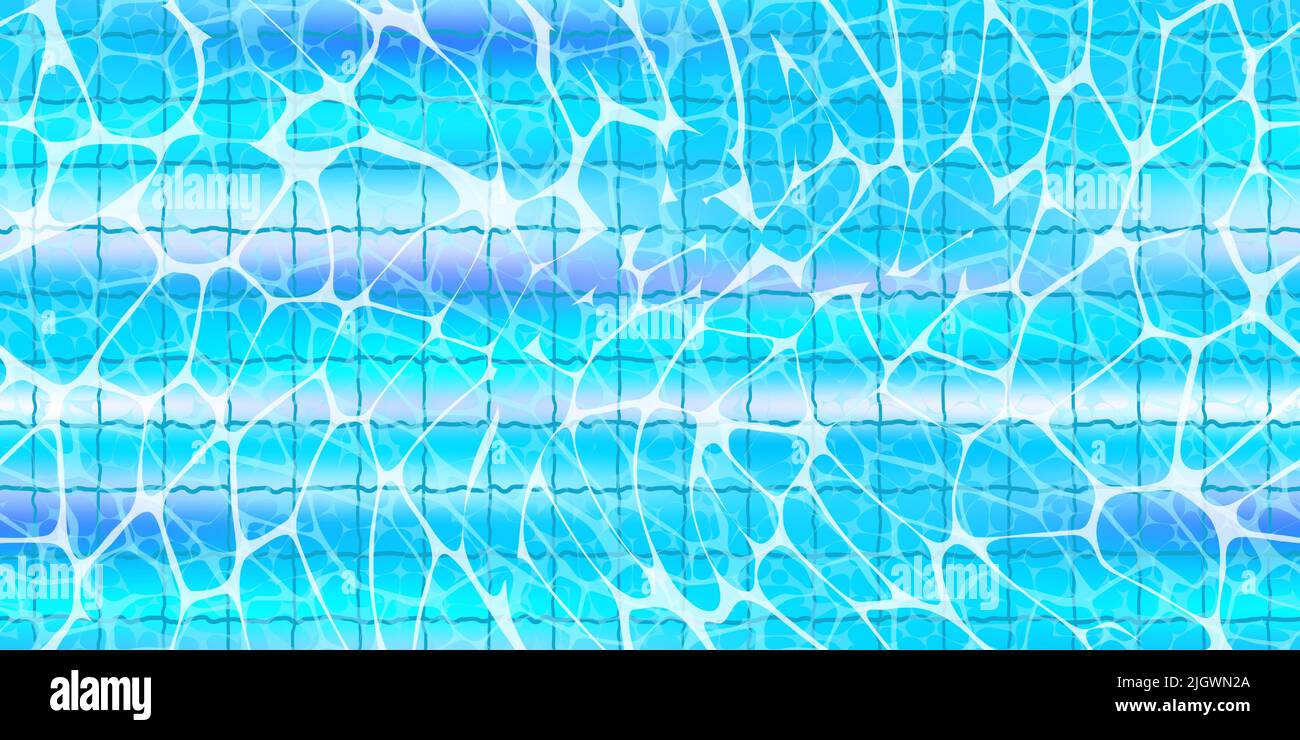 Top view swimming pool seamless pattern with sunlight glare reflect ...