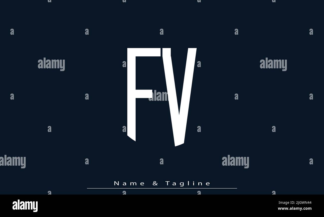 Alphabet letters Initials Monogram logo FV , VF Stock Vector Image ...