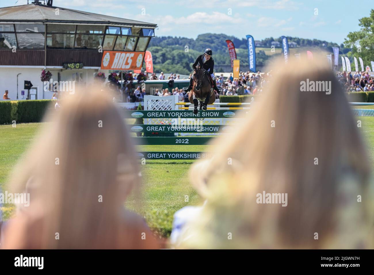 Showjumping from the main arena on day two of the Great Yorkshire Show ...