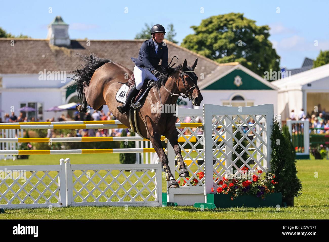 Showjumping from the main arena on day two of the Great Yorkshire Show ...