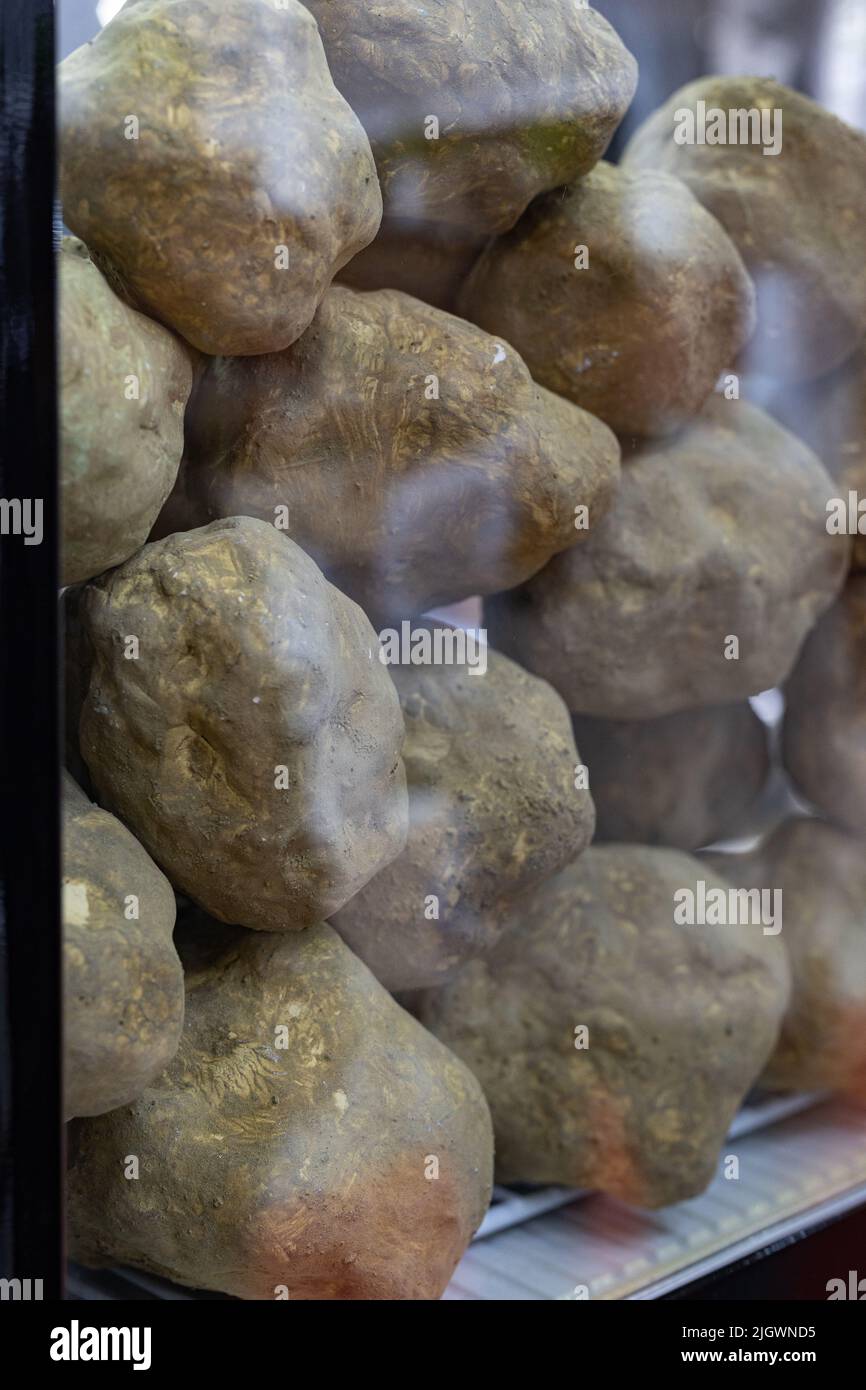 Dozens of Expensive Truffles Inside a Transparent Container Stock Photo ...