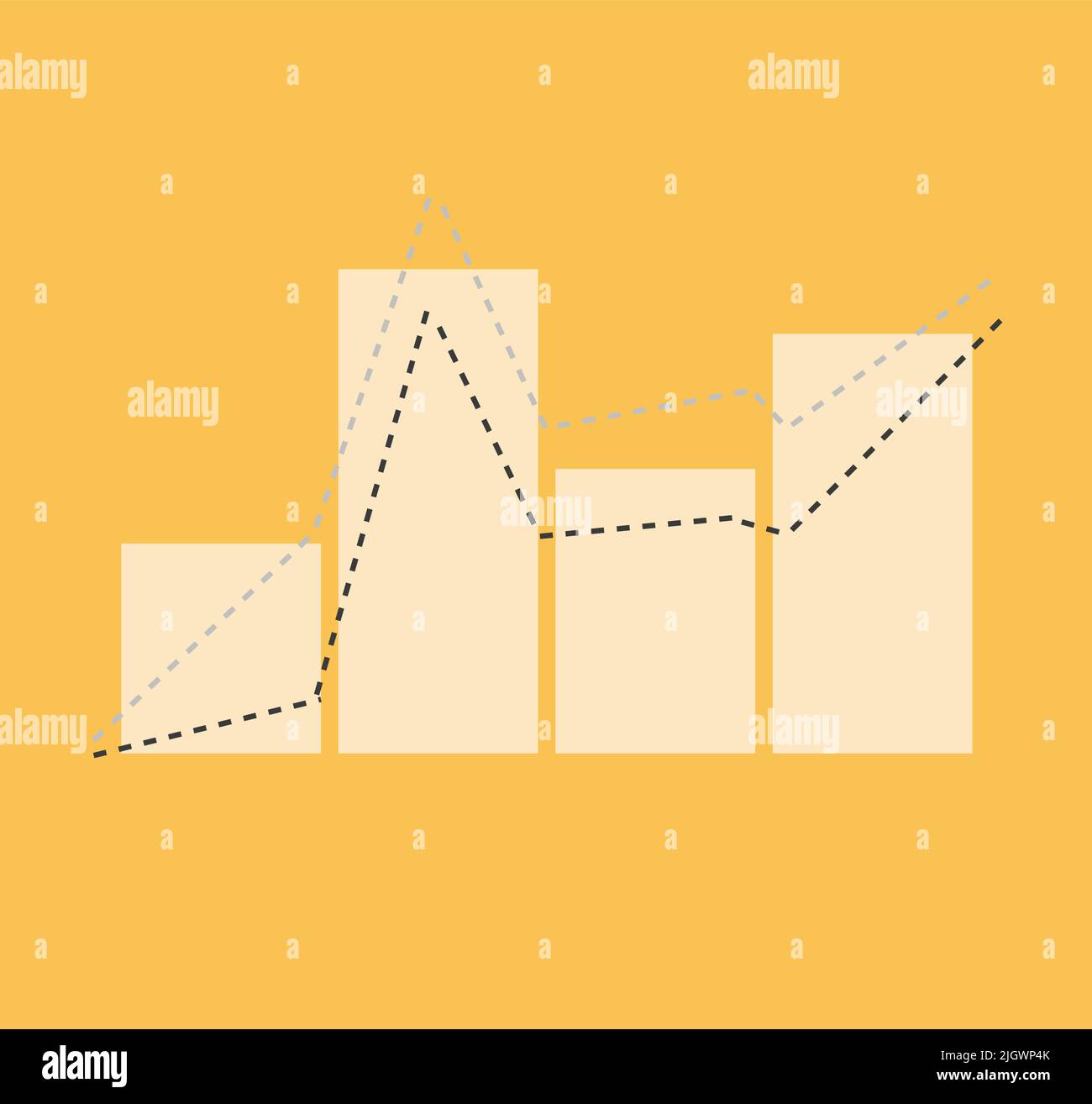 Graphical Statistics Analytics Data Bar Chart Minimal Growth Concept ...