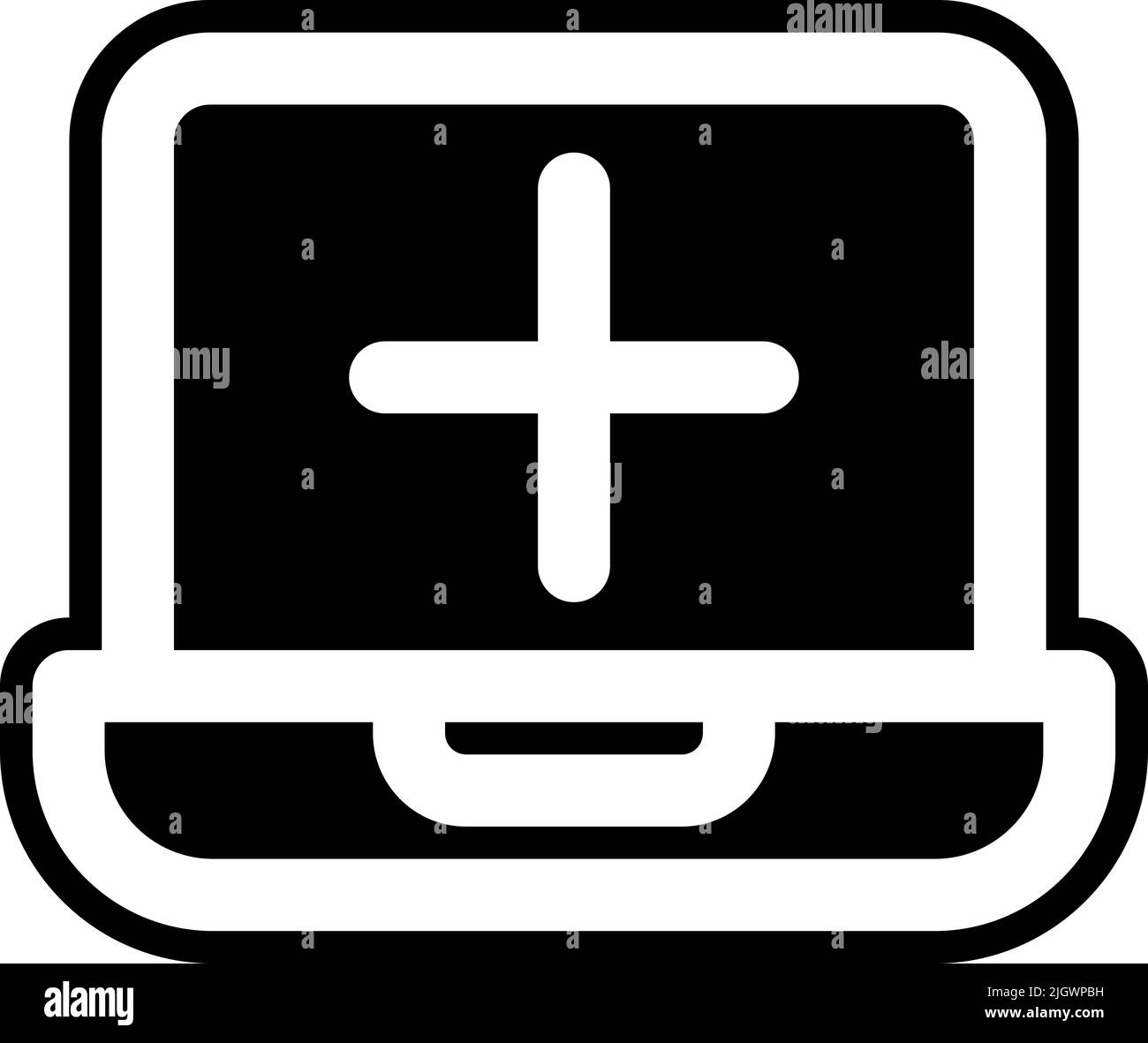 Supermarket app laptop Stock Vector Images - Alamy