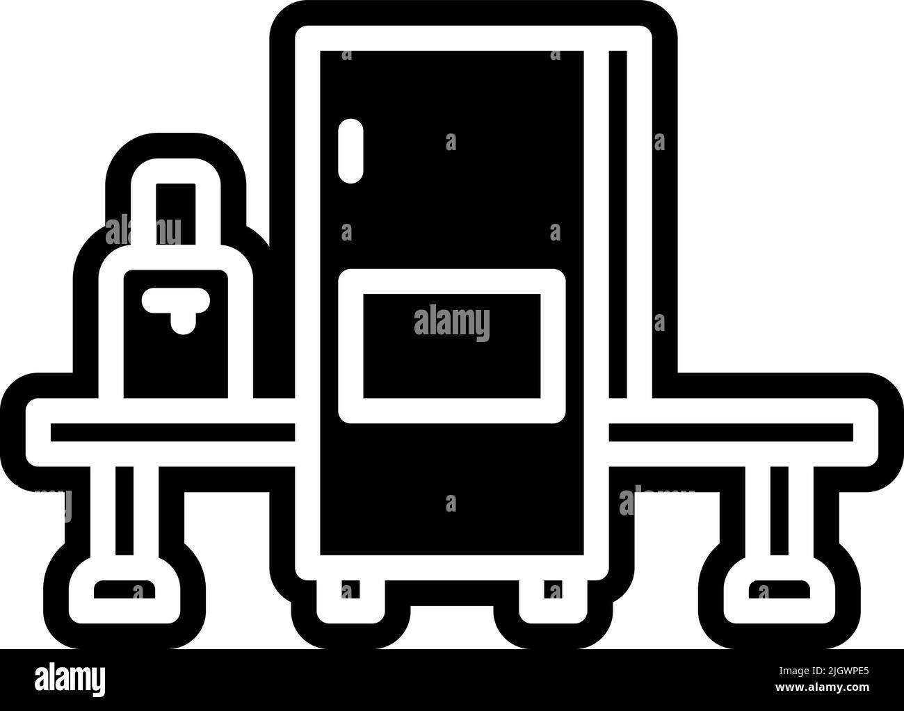 Security checkpoint icon airport hi-res stock photography and images ...