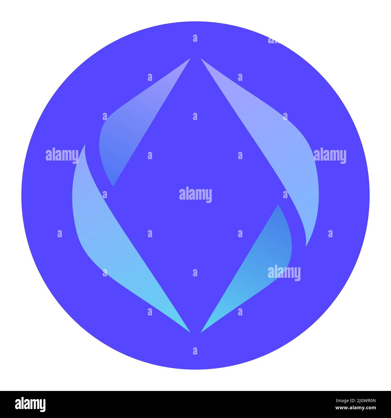 ENS Ethereum Name Service token symbol cryptocurrency logo in circle ...