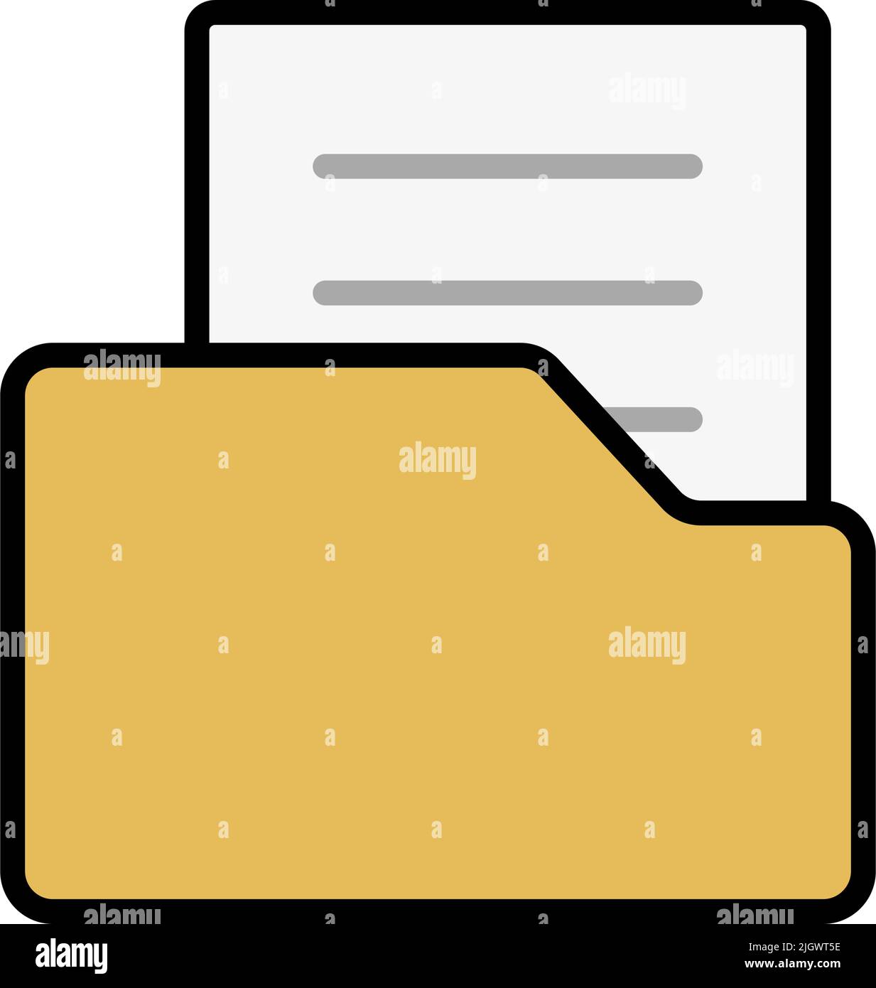 Folder and document icons. Editable vector Stock Vector Image & Art - Alamy