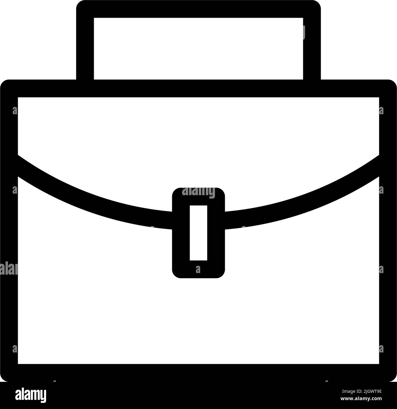 Simple briefcase icon. Business bag. Editable vector Stock Vector Image ...