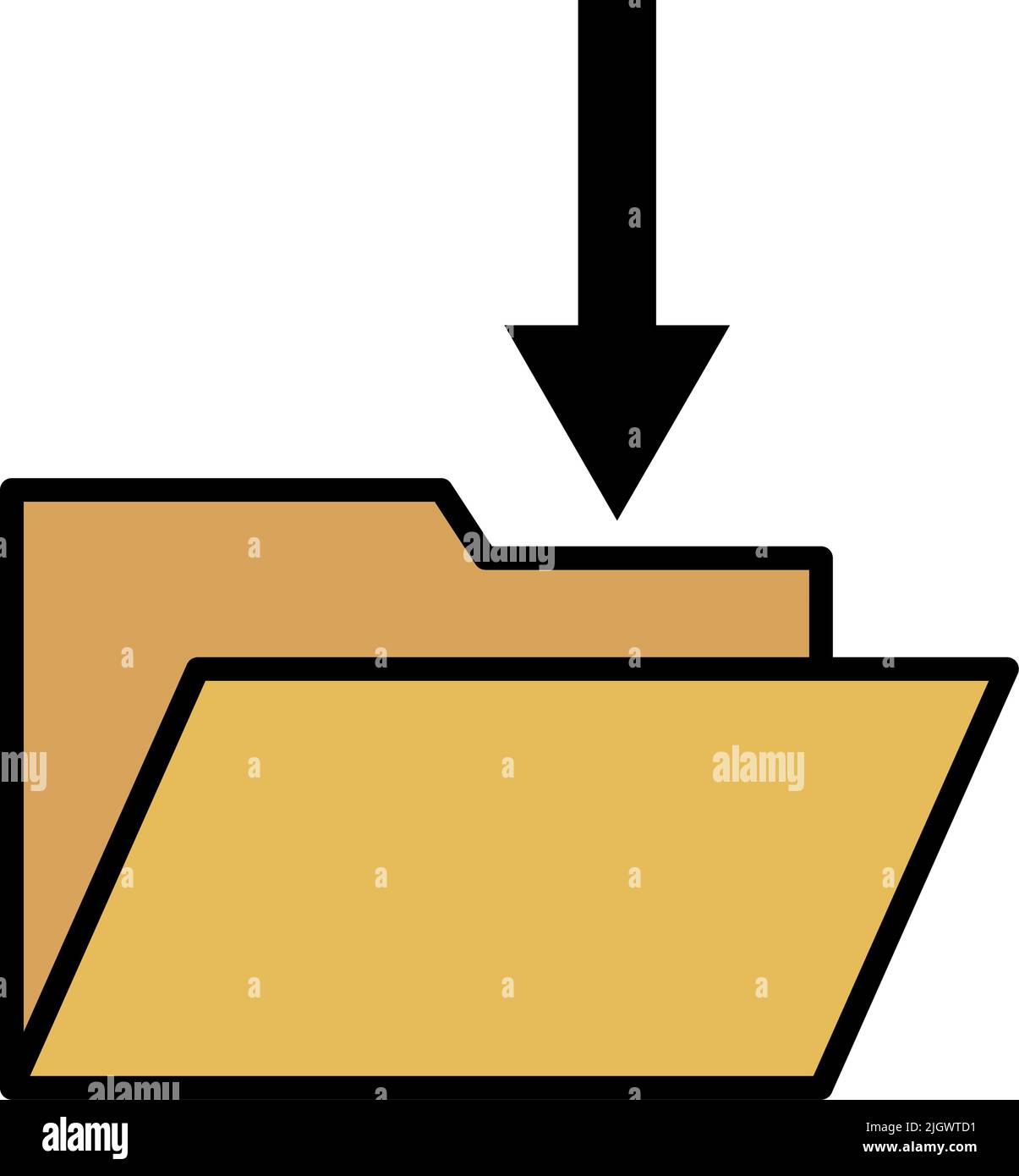 Download data to a folder. Editable vector Stock Vector Image & Art - Alamy