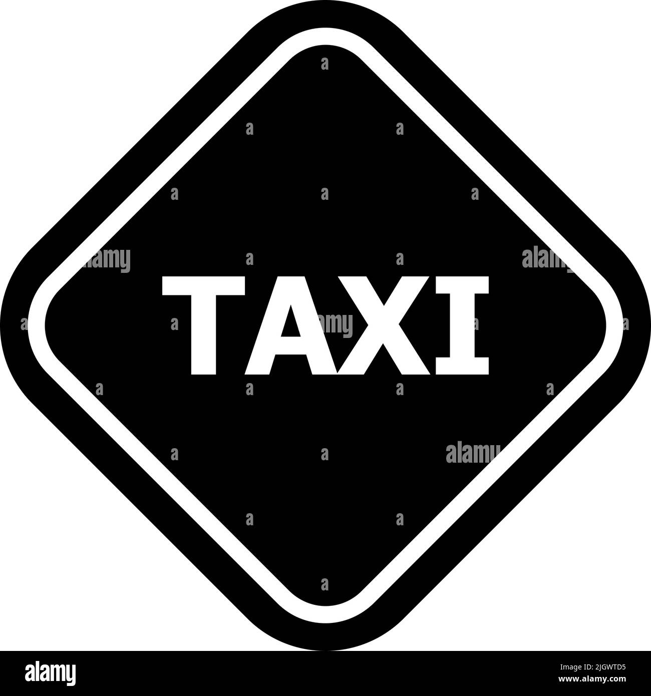 A diamond-shaped cab sign. Taxi sign. Editable vector Stock Vector ...