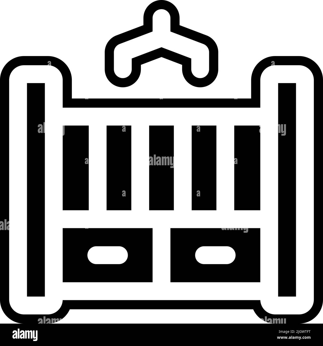 Black infant crib Stock Vector Images - Alamy