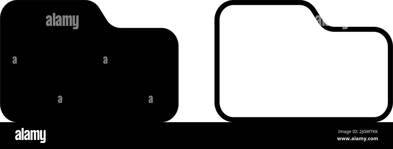 Folder icon set. Data folder. Editable vector Stock Vector Image & Art ...