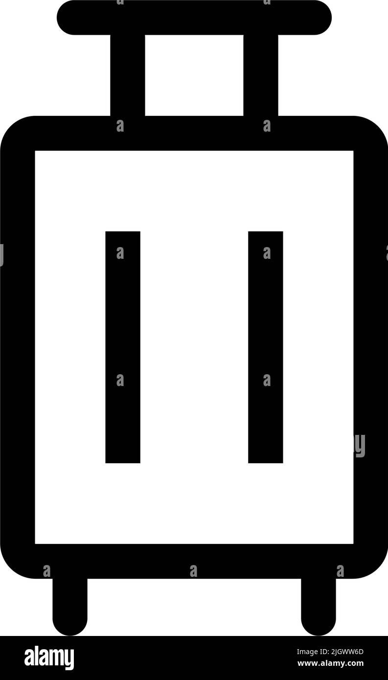 Simple suitcase icon. Luggage. Editable vector Stock Vector Image & Art ...