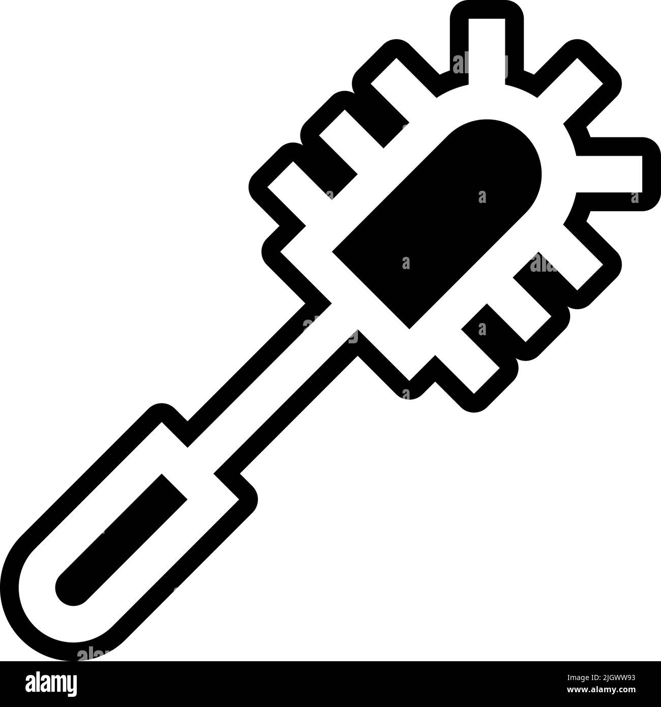 Black toilet brush icon Stock Vector Images - Alamy