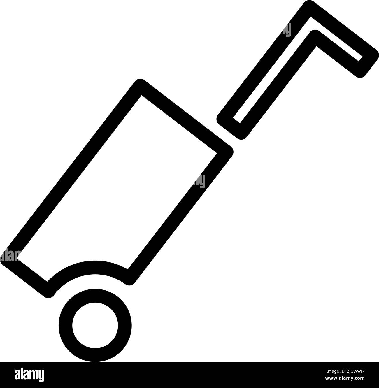 Side suitcase icon. Luggage. Editable vector Stock Vector Image & Art ...