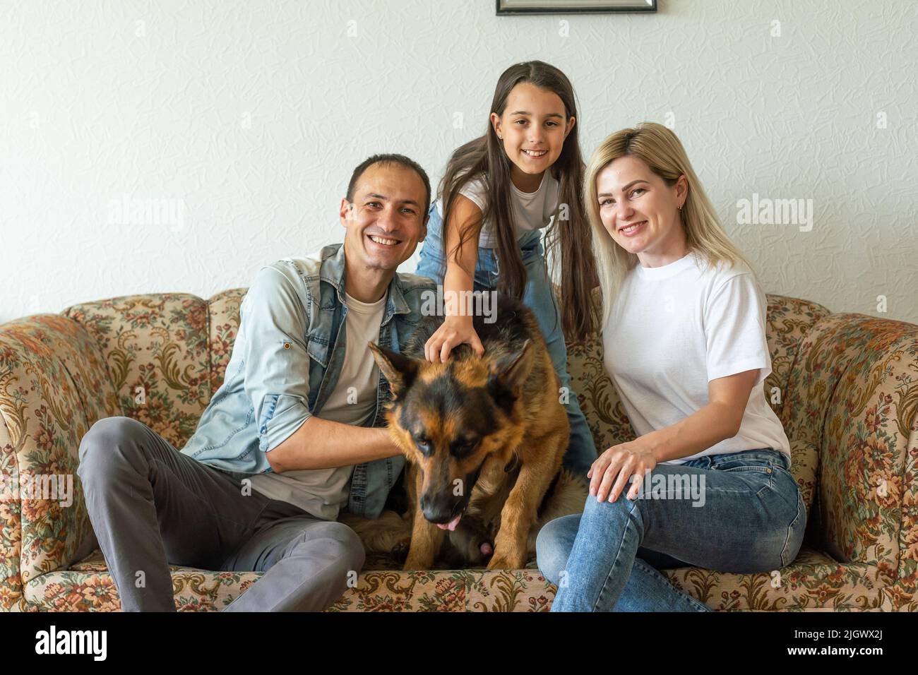 german shepherd and family. German shepherd is the best friend of the ...