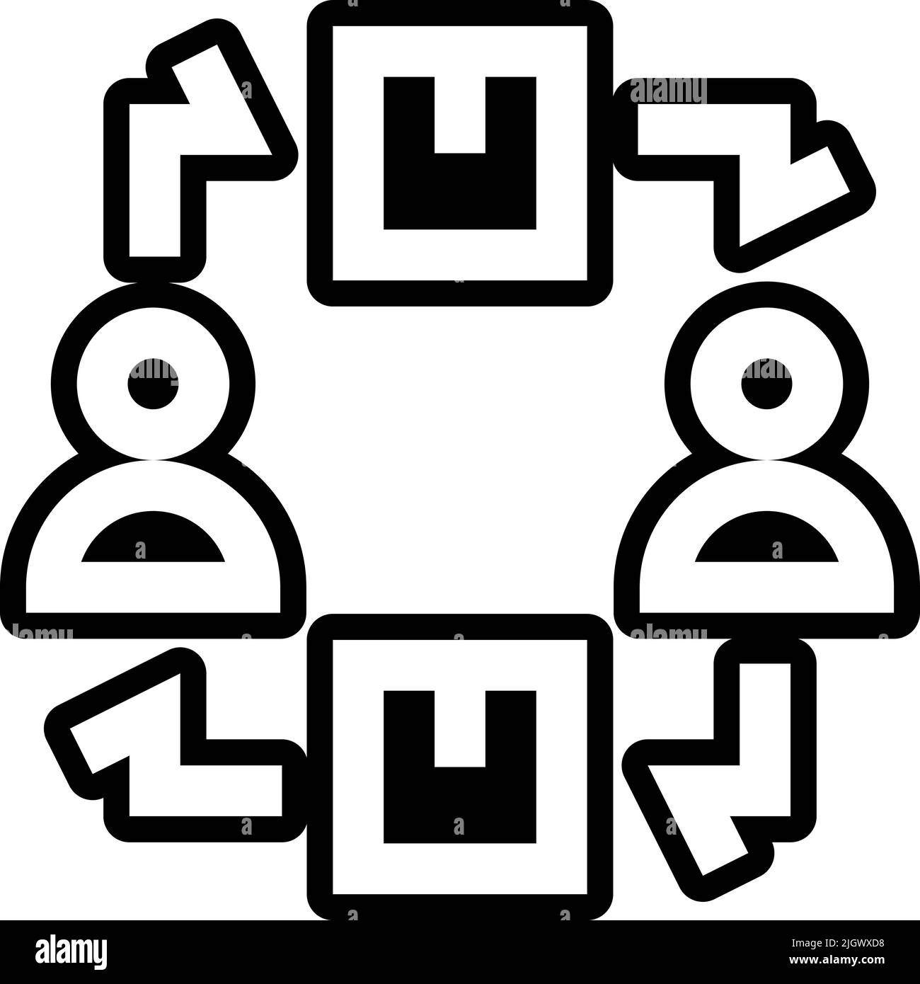 Circular economy dematerialization icon Stock Vector Image & Art - Alamy