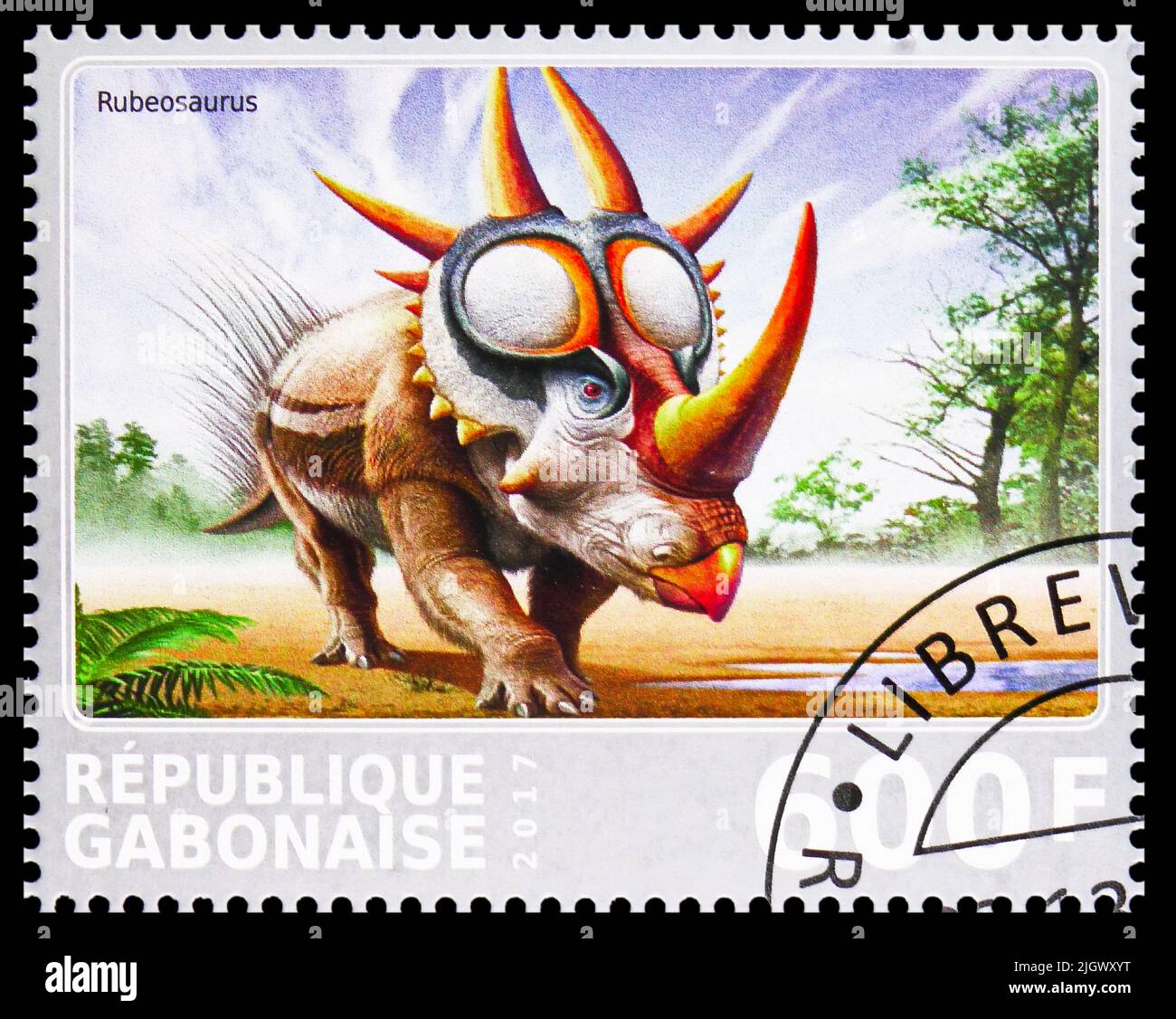 MOSCOW, RUSSIA - JUNE 17, 2022: Postage stamp printed in Gabon shows ...