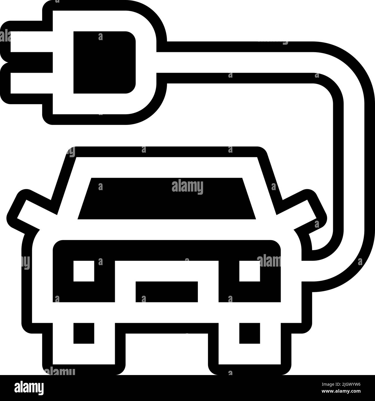 Electric car power round Stock Vector Images - Alamy