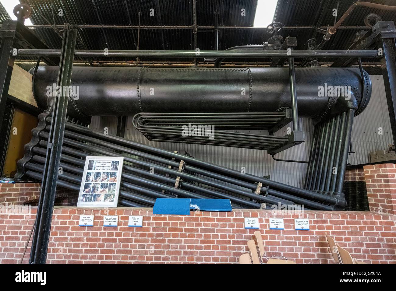 Babcock & Wilcox boiler at Twyford Waterworks, an Edwardian water ...