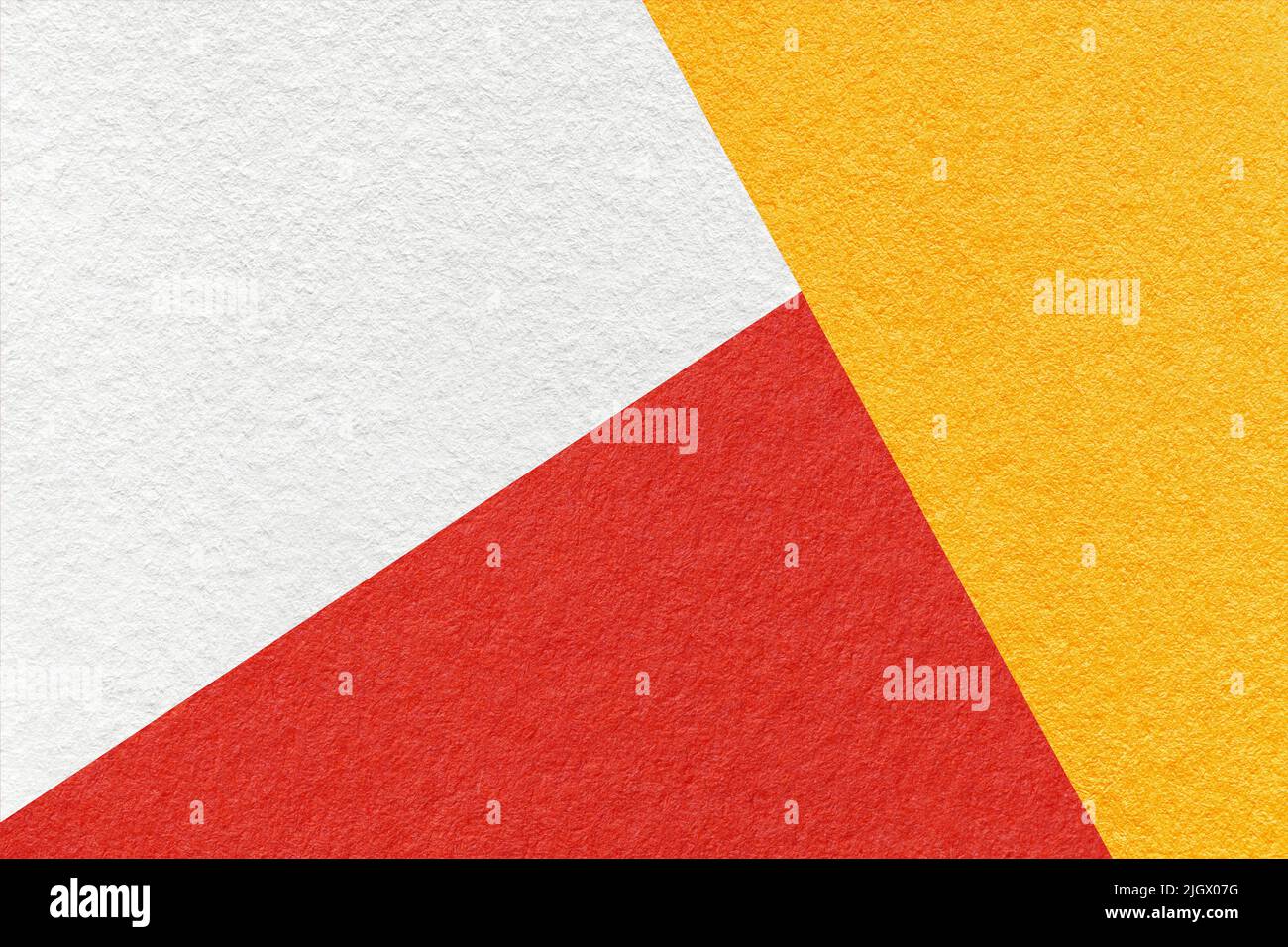 Texture of craft white, yellow and red shade color paper background ...