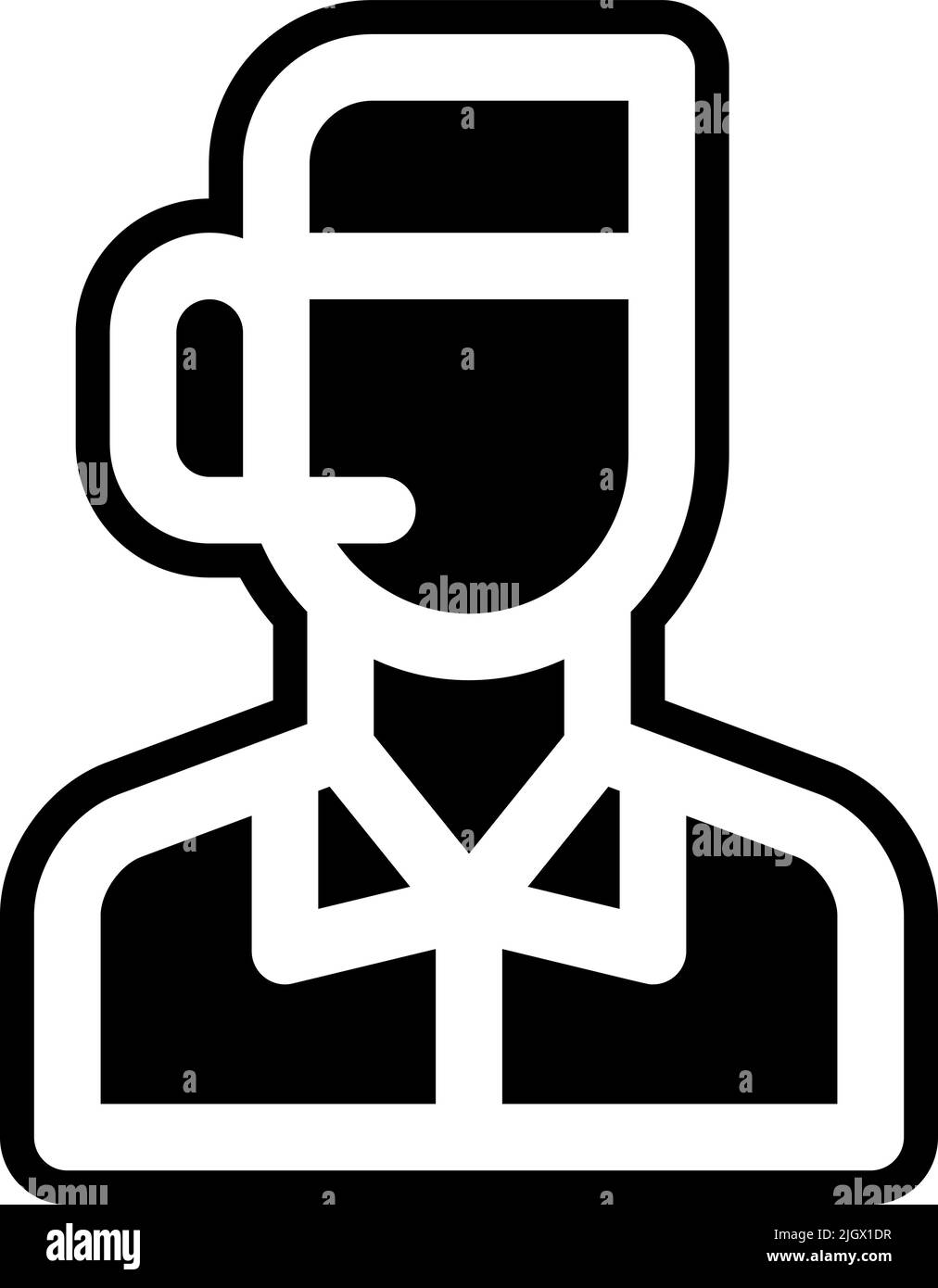 Call center agent icon Black and White Stock Photos & Images - Alamy