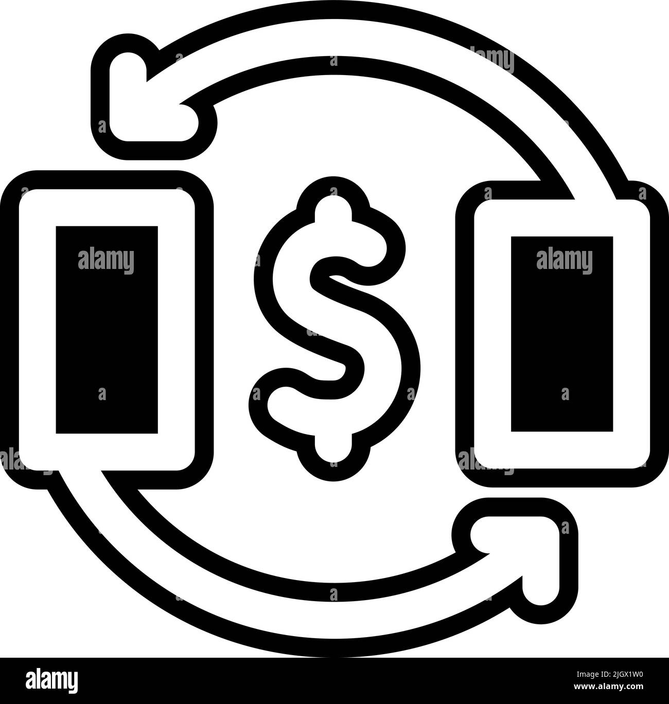 Communication and media money transfer icon Stock Vector Image & Art ...